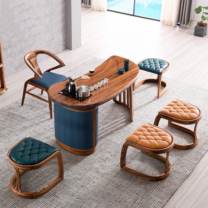Factory Modern Design Wodern Tea Table Adjustable Solid Wood Chinese ...